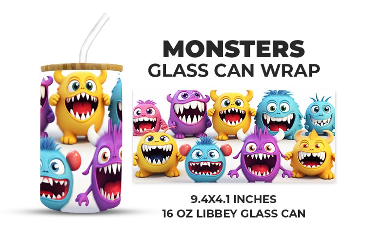 Monsters Glass Can Wrap (3480680)
