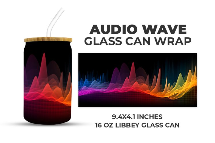 Audio Wave Glass Can Wrap