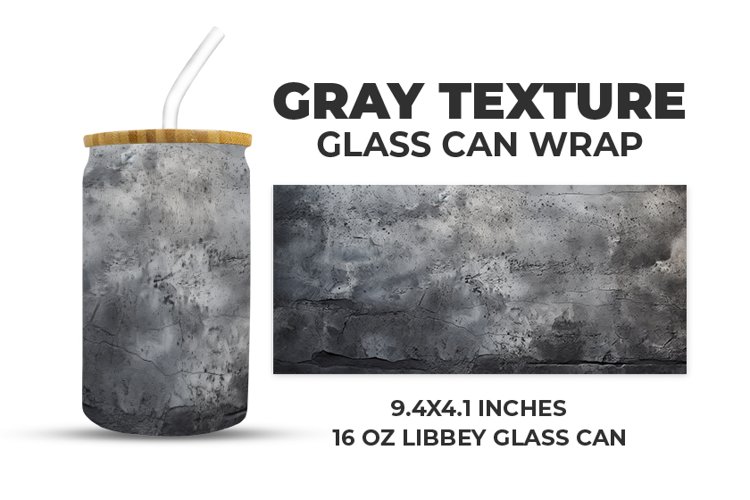 Gray Texture Glass Can Wrap (3533724)