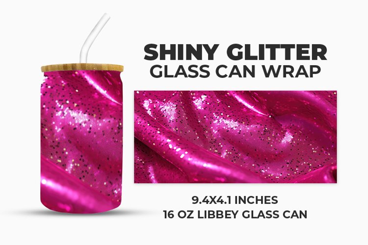 Shiny Glitter Glass Can Wrap (3410643)
