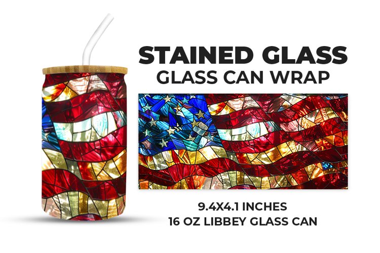 American Stained Glass Glass Can Wrap