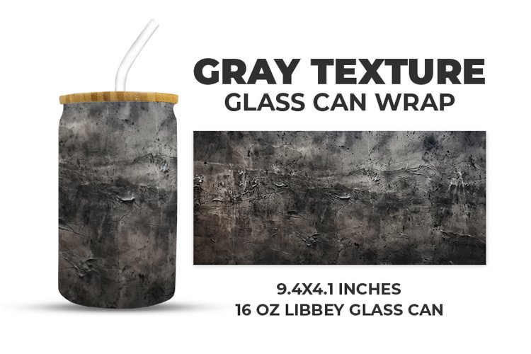 Gray Texture Glass Can Wrap (3533719)