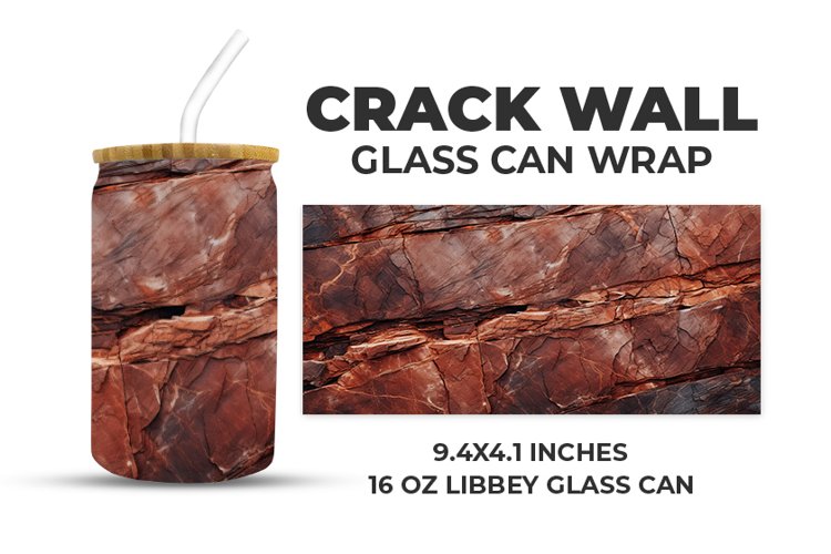 Crack Wall Glass Can Wrap (3533471)