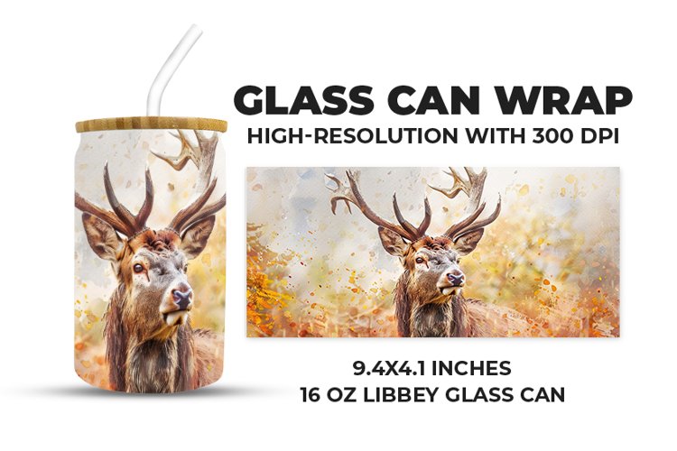 Deer Glass Can Wrap (3872256)