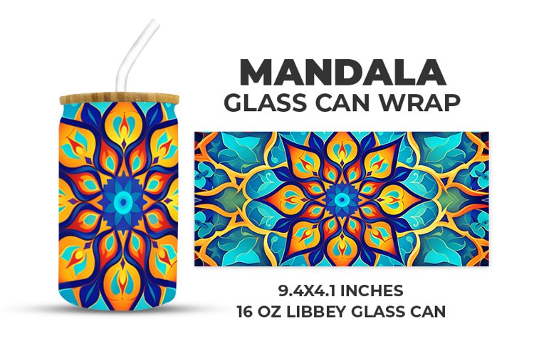 Mandala Glass Can Wrap (3610312)