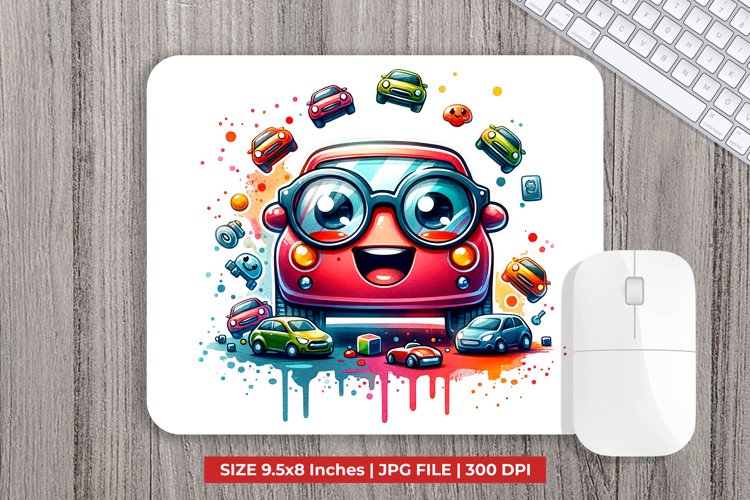 Cute Cars Mouse Pad Sublimation (4145226)