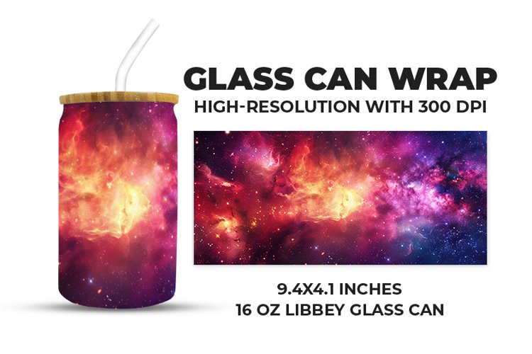 Galaxy Glass Can Wrap (3857724)