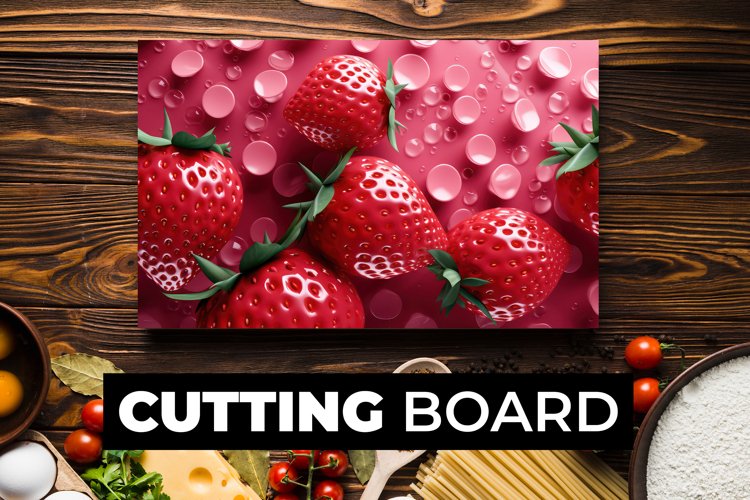 3D Strawberry Cutting Board Sublimation (4816972)