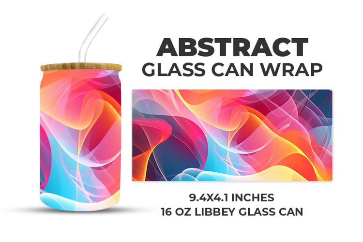 Abstract Glass Can Wrap (3644451)