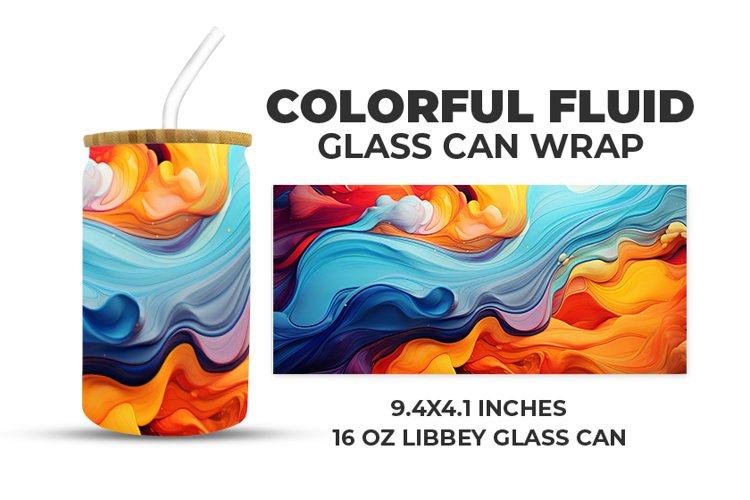 Colorful Fluid Glass Can Wrap (3549032)
