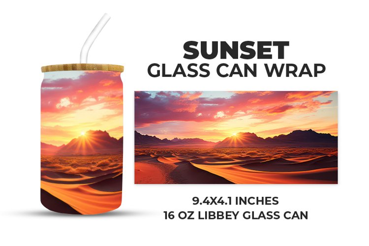 Sunset Glass Can Wrap (3468319)
