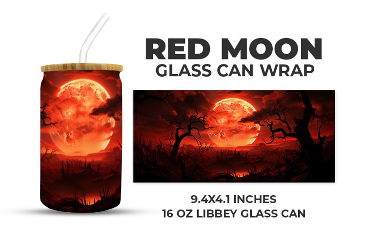 Red Moon Glass Can Wrap (3531125)