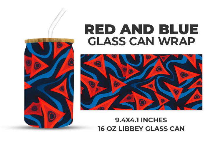 Red And Black Glass Can Wrap (3588776)