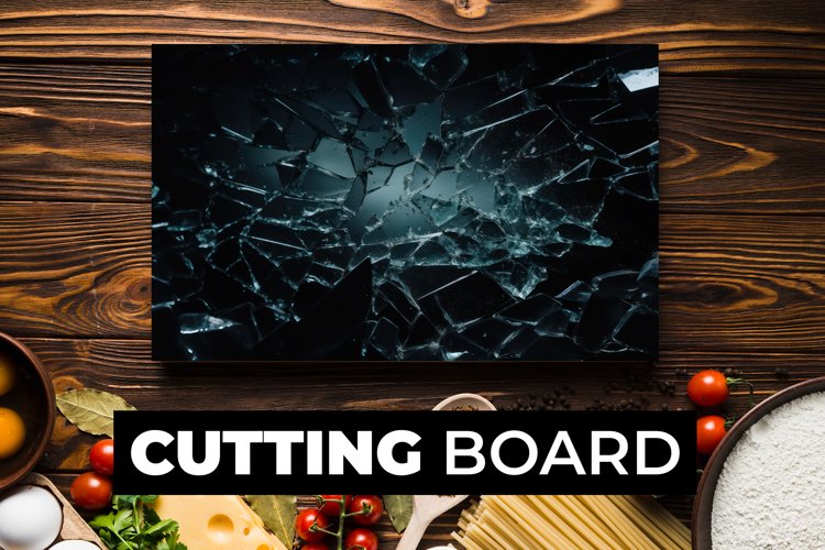 Broken Glass Cutting Board Sublimation (4803646)