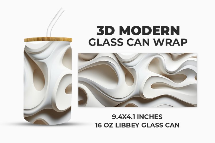 3D Modern Glass Can Wrap (3423836)