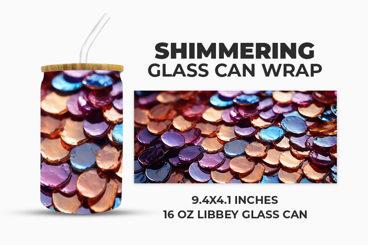 Shimmering Glass Can Wrap (3458263)