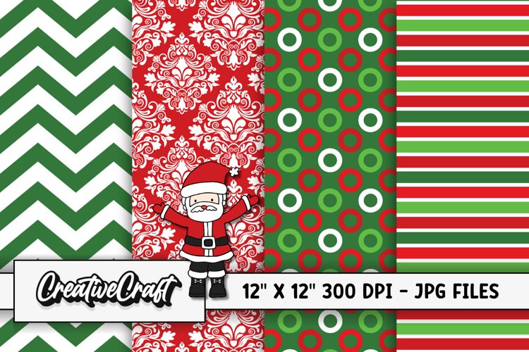 Christmas Santa Claus Digital Papers, backgrounds designs