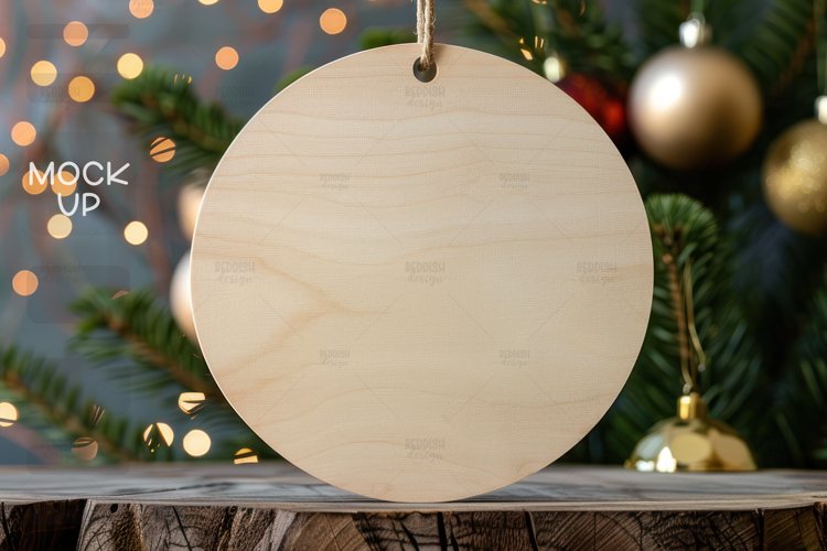 Round Ornament Mockup Photo I Christmas Ornament (4205177)