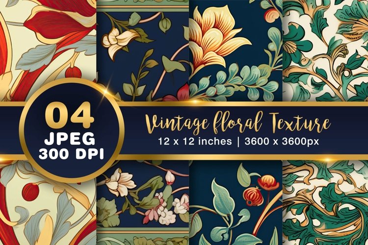 Vintage Botanical / Floral Digital Papers (3165924)