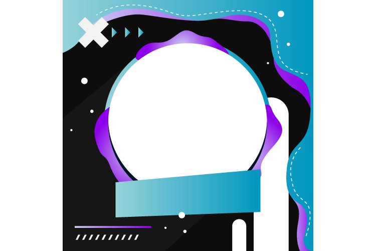 Modern abstract twibbon design template