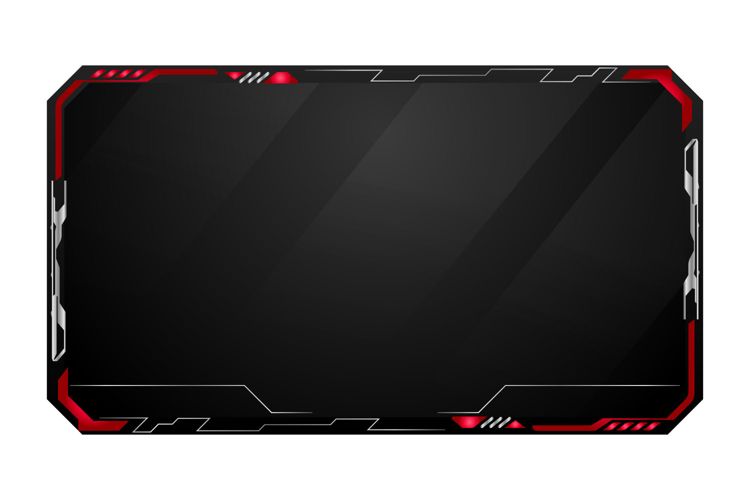 Modern red and gray tech overlay stream gamer (6491163)