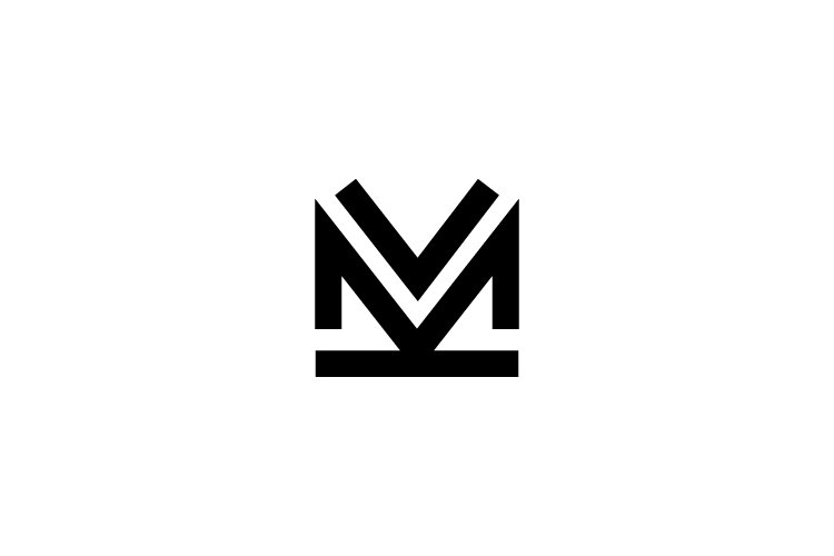Monogram vm logo template design