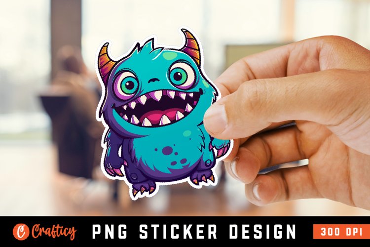 Cute Monster Sticker,Kawaii monster sticker,Monster sticker
