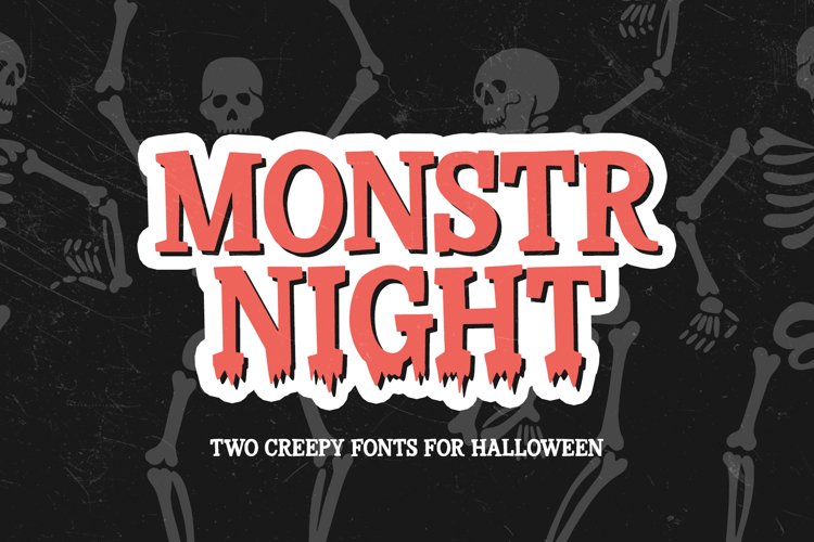 Monster Night spooky halloween font
