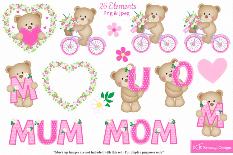 Mothers Day Clipart | Mom | Mum | Cute bears - Free Design of The Week ...