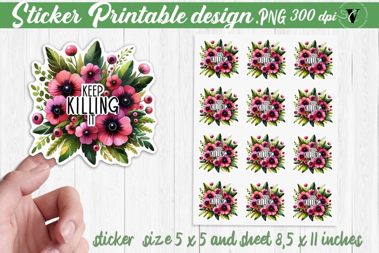 Motivational Sticker | Printable stickers | Keep (3705796)