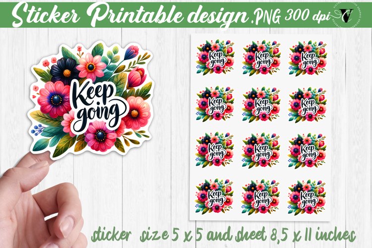 Motivational Sticker | Printable stickers | Keep (3699669)