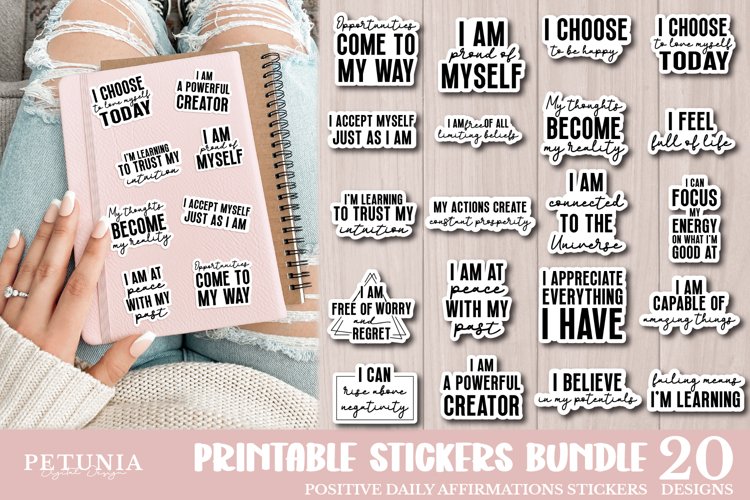 Motivational Sticker Bundle | Printable Stickers Bundle