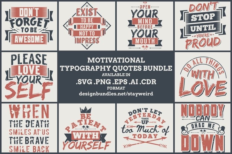 MOTIVATIONAL QUOTES BUNDLE Vol. 21 | SVG PNG EPS AI CDR