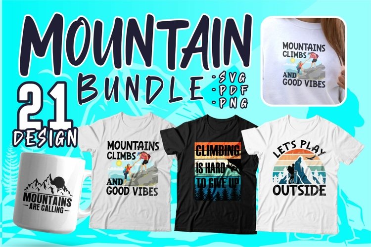 Mountain bundle sublimation Design Bundle | Mountain svg