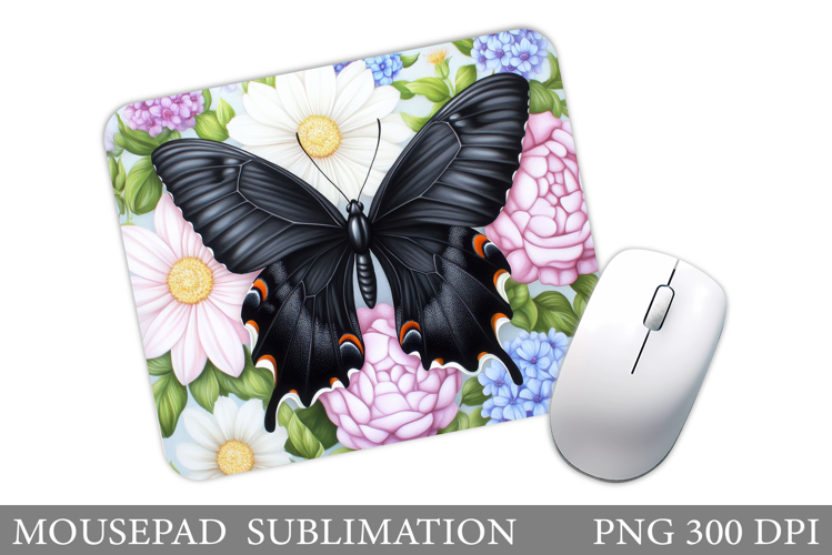 Butterfly Mouse Pad Design. Flowers Mouse Pad (5368636)