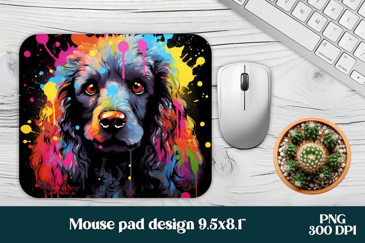 Rainbow dog mouse pad wrap | Mouse pad wrap design