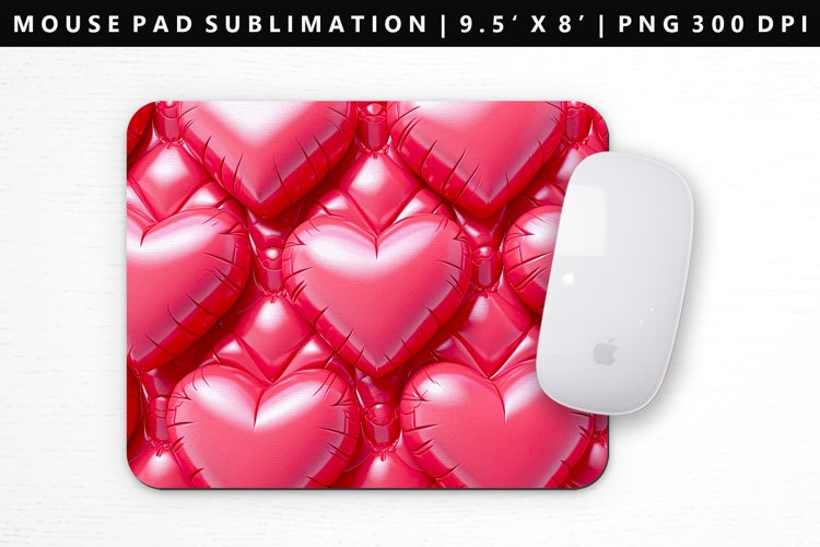 Puff Heart Mouse Pad Design | Mouse Pad (3200065)