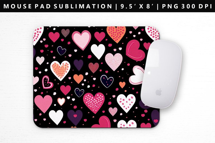 Heart Mouse Pad Design | Mouse Pad Sublimation PNG (3141717)