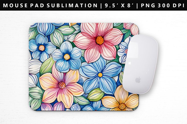 Flower Mouse Pad Design | Mouse Pad Sublimation (3869699)