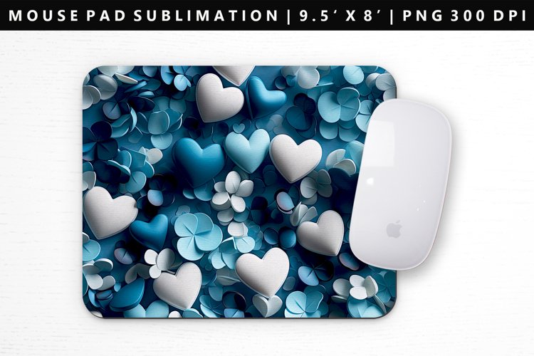 Heart Mouse Pad Design | Mouse Pad Sublimation PNG (3141838)