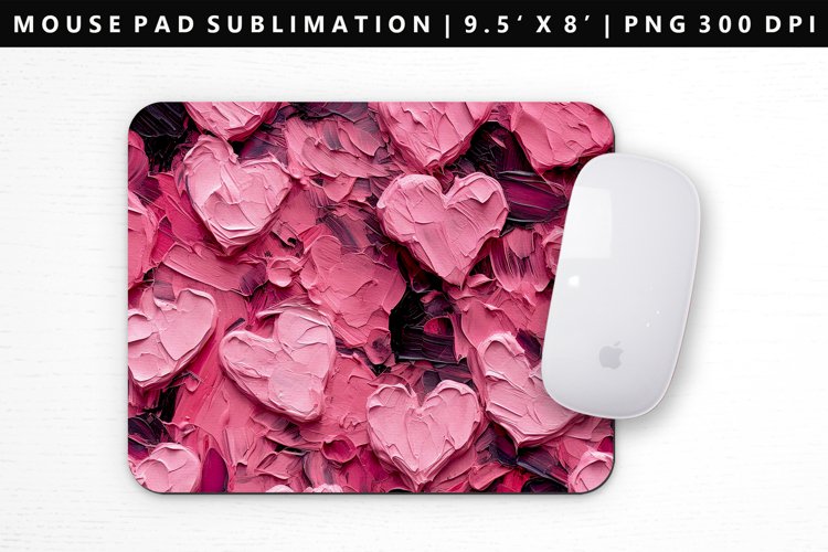 Heart Mouse Pad Design | Mouse Pad Sublimation PNG (3147137)