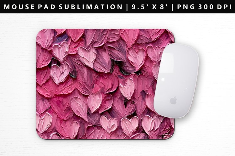 Heart Mouse Pad Design | Mouse Pad Sublimation PNG (3147182)