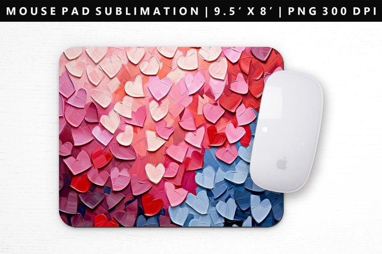 Heart Mouse Pad Design | Mouse Pad Sublimation PNG (3203727)
