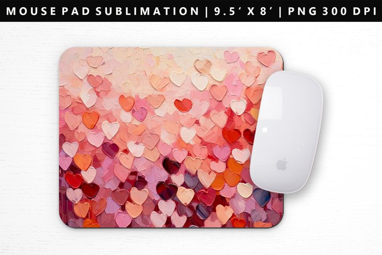 Heart Mouse Pad Design | Mouse Pad Sublimation PNG (3203739)