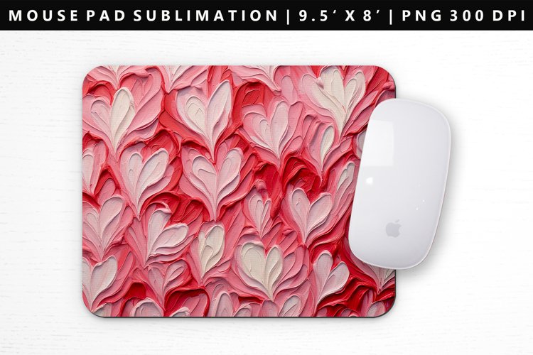 Heart Mouse Pad Design | Mouse Pad Sublimation PNG (3203757)