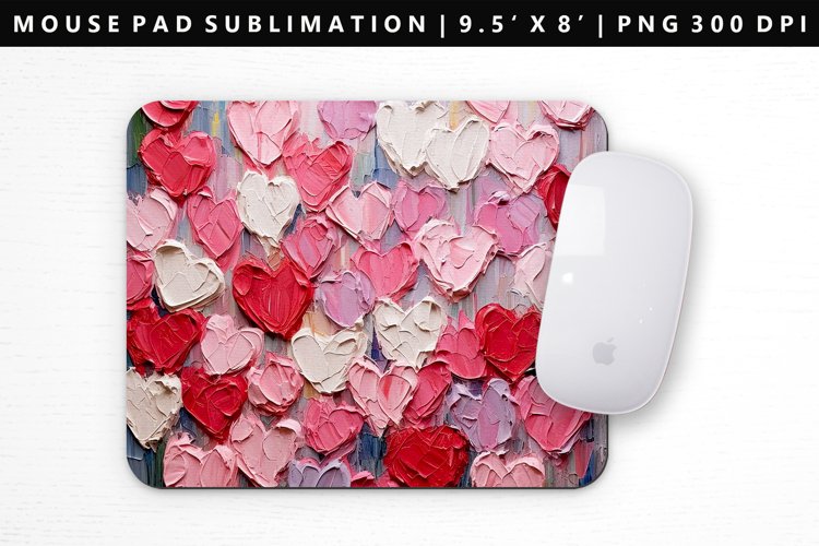 Heart Mouse Pad Design | Mouse Pad Sublimation PNG (3203765)