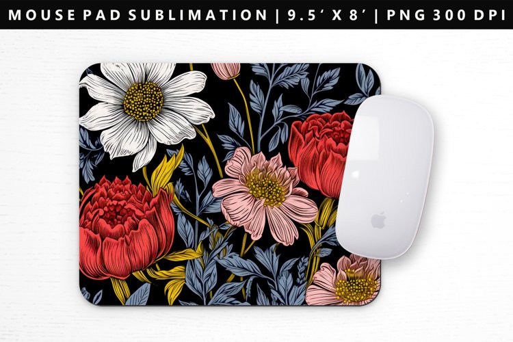 Flower Mouse Pad Design | Mouse Pad Sublimation (3325826)