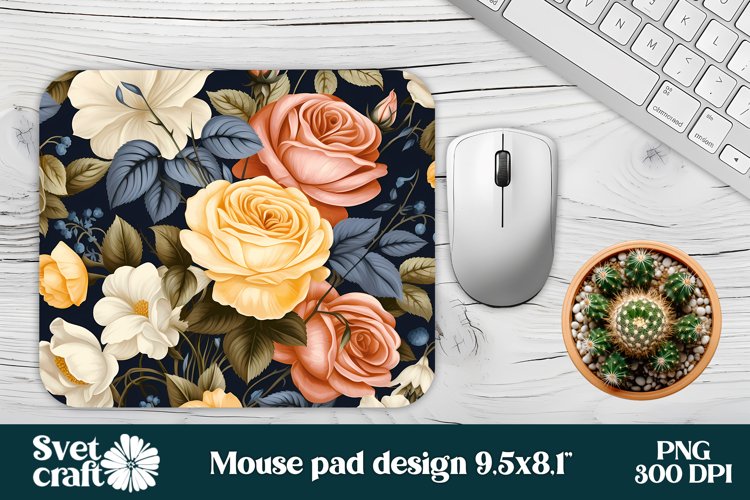 Flower mouse pad sublimation | Flower mousepad PNG