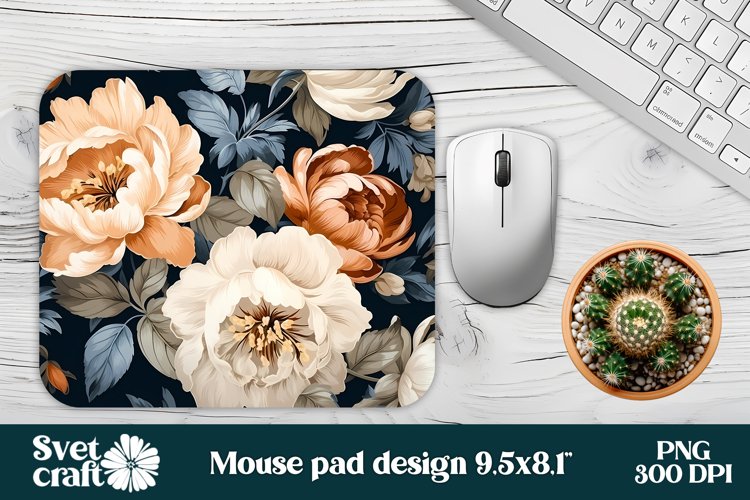 Flower mouse pad sublimation | Flower mousepad PNG