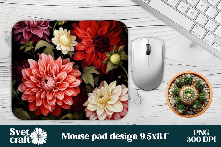 Flower mouse pad sublimation | Flower mousepad PNG